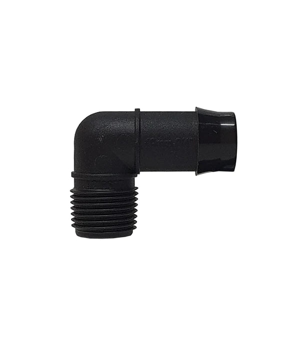 19mm Barbed x 1/2" BSP Threaded Elbow Male | HYROLEAF